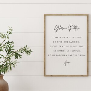 Gloria Patri Latin Prayer Print | Glory Be Prayer, Catholic Wall Art ...