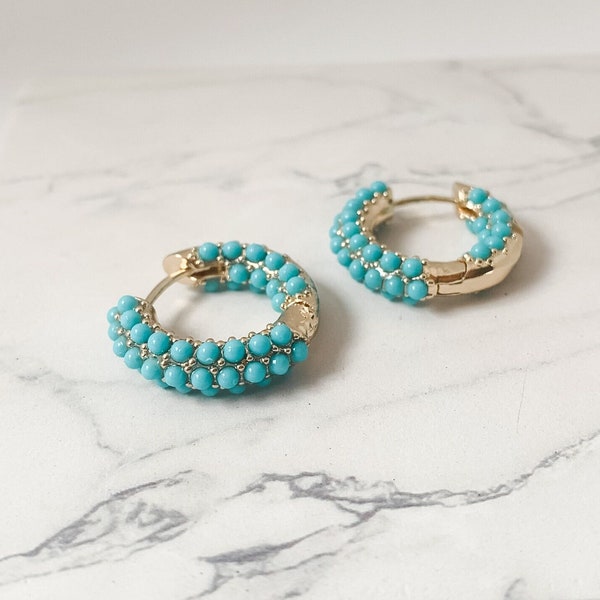 Small Black Hoops - Etsy