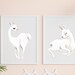 Llama Print Set of 2 Llama Wall Art Bedroom Decor Girls Room Llama Art ...