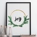 Joy Printable | Christmas Printable | Digital Download | Joy Wreath ...