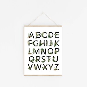 Jungle Alphabet Print | Tropical Play Room | Nursery Decor | Kids Room ...