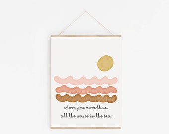 Printable Gender Neutral Wall Art I Love You More Than All - Etsy