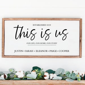 This is Us Family Sign | Living Room Prints | Family Name Print ...
