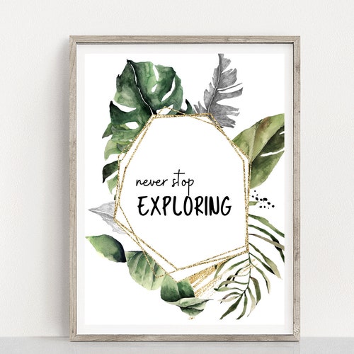Never Stop Exploring Print Explore Nursery Wall Art - Etsy