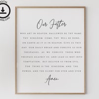 Lord's Prayer Our Father Digitally Remastered Antique Christian Artwork ...