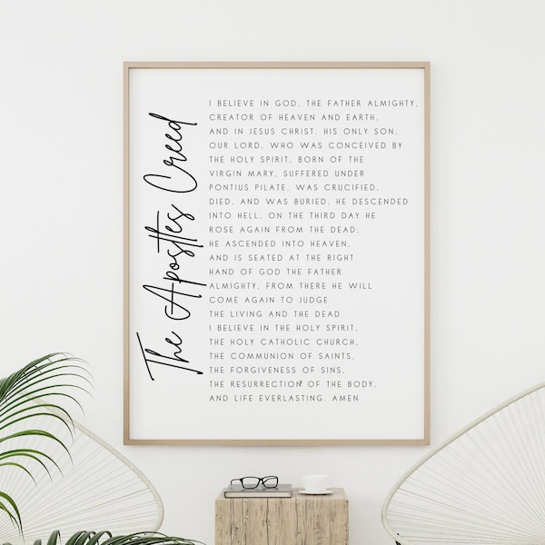 Apostles Creed Wall Art - Etsy