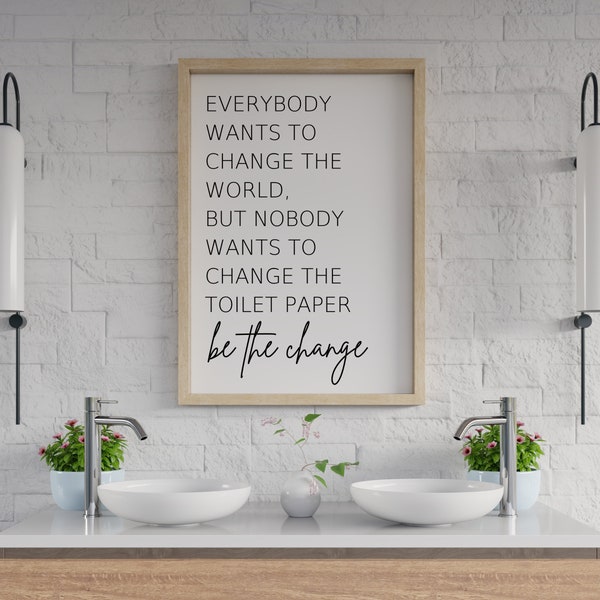 Changing Toilet Paper Sign - Etsy