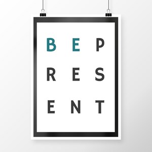 Be Present Print | Be Present Art | Typography Poster | Inspiration Art ...