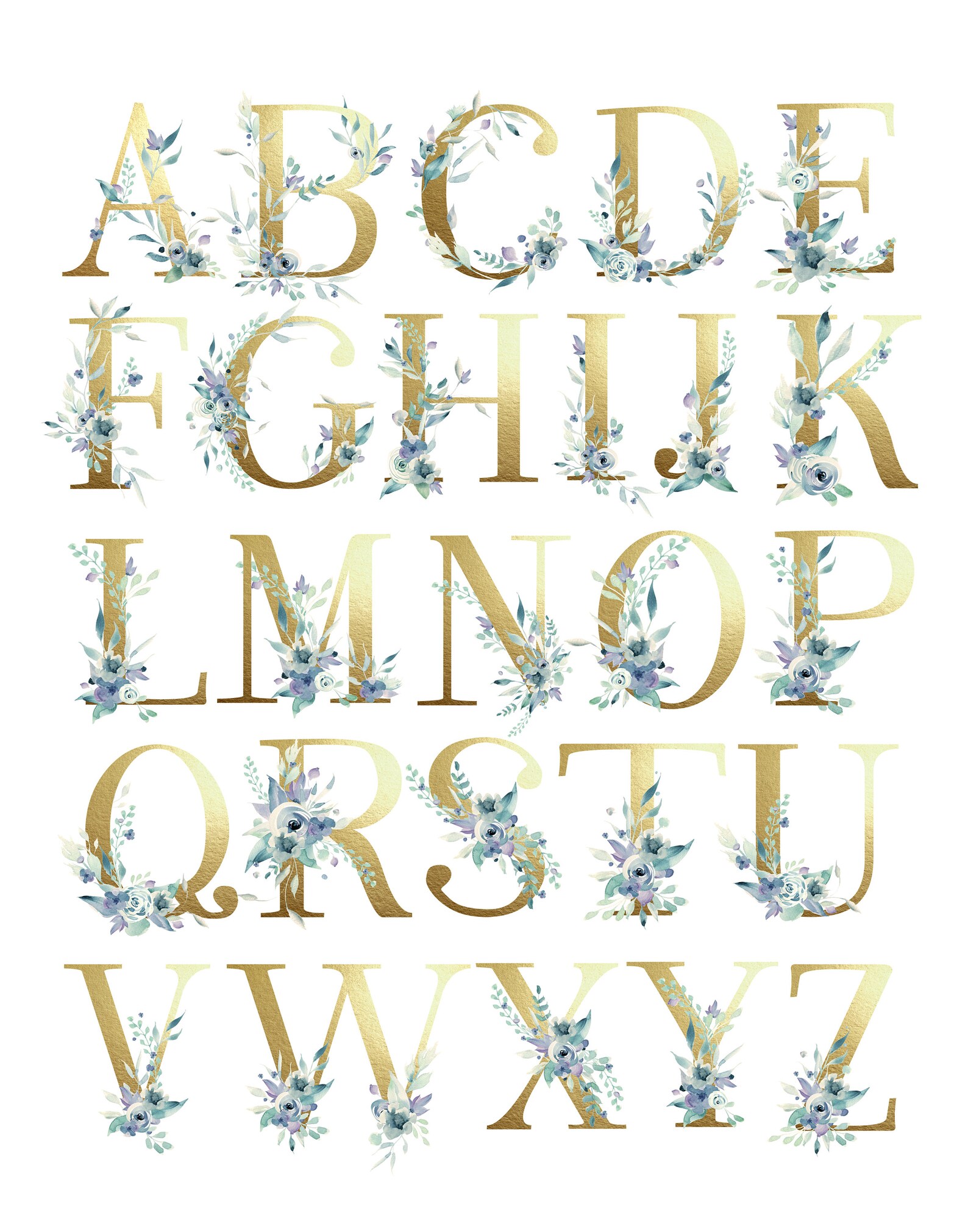 Monogram Name Print | Girl Nursery Decor | Baby Girl Name | Monogram ...