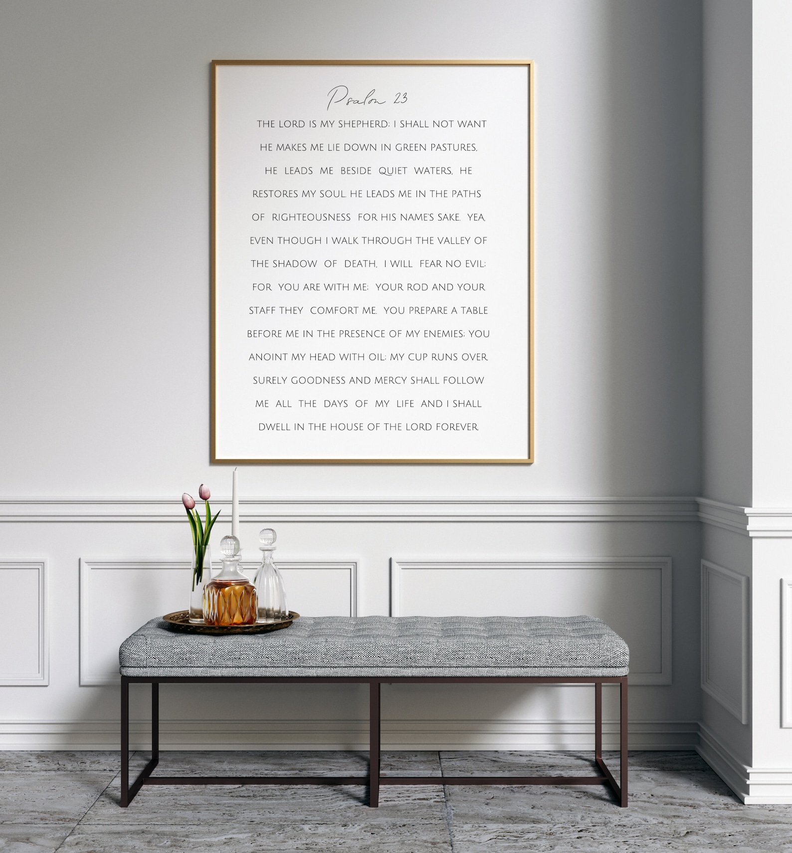 Psalm 23 Print Printable Bible Verse Art Print Bible Verse - Etsy