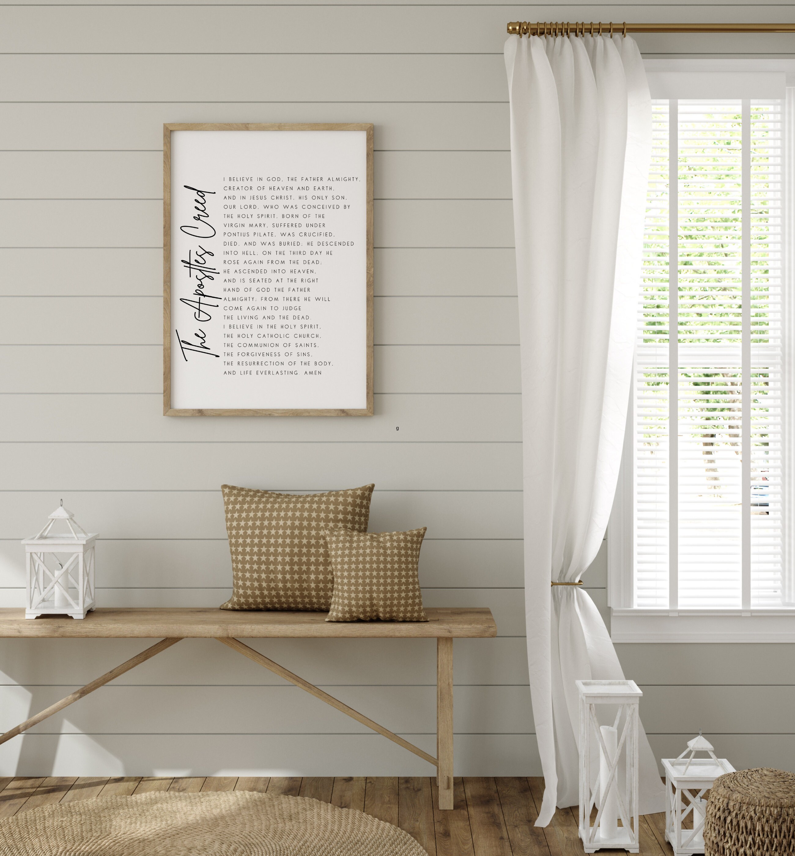 The Apostles Creed Print Printable Wall Art Dining Room | Etsy