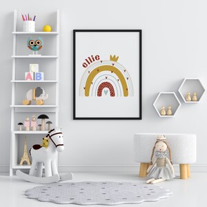 Custom Rainbow Name Sign, Little Girl's Room Rainbow Sign, Personalized ...