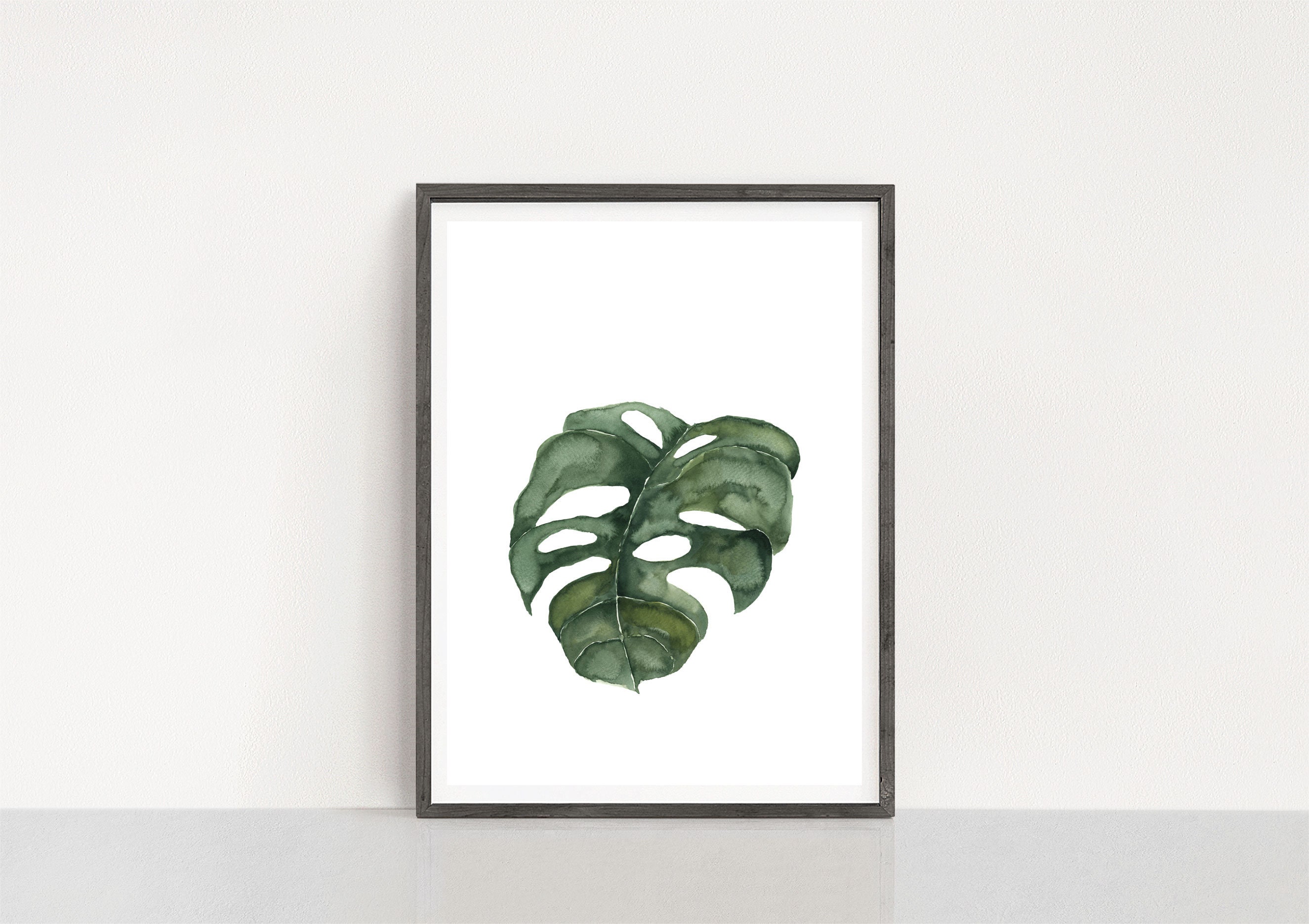 Tropical Leaf Trio Print Botanical Trio Print Tropical Art - Etsy