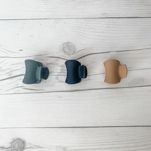 Small Matte Hair Claws Set of 3 Small Hair Clips Trendy Hair Claw Clip ...