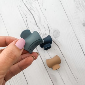 Small Matte Hair Claws Set of 3 Small Hair Clips Trendy Hair Claw Clip ...