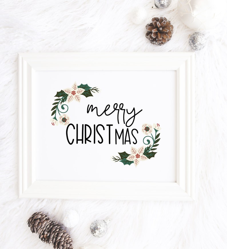 Merry Christmas Sign | Christmas Printable | Holiday Sign | Farmhouse ...