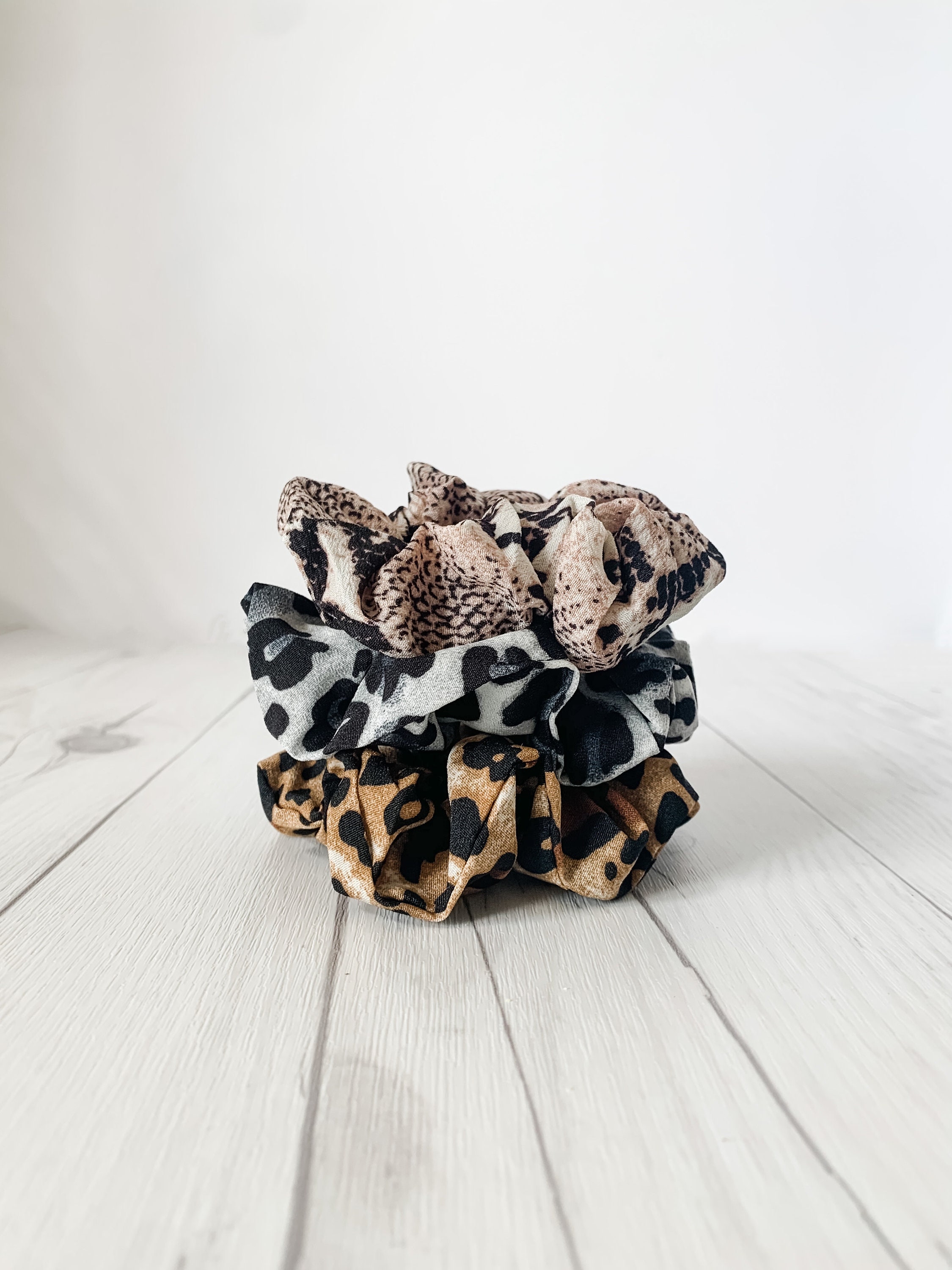 Animal Print Scrunchies Pack of 3 Scrunchie Pack Hair Ties | Etsy