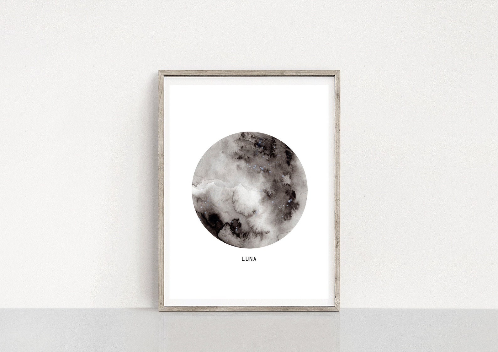 Giant Moon Poster, Luna Moon Art Print, Galaxy Nebula Star Super Moon ...