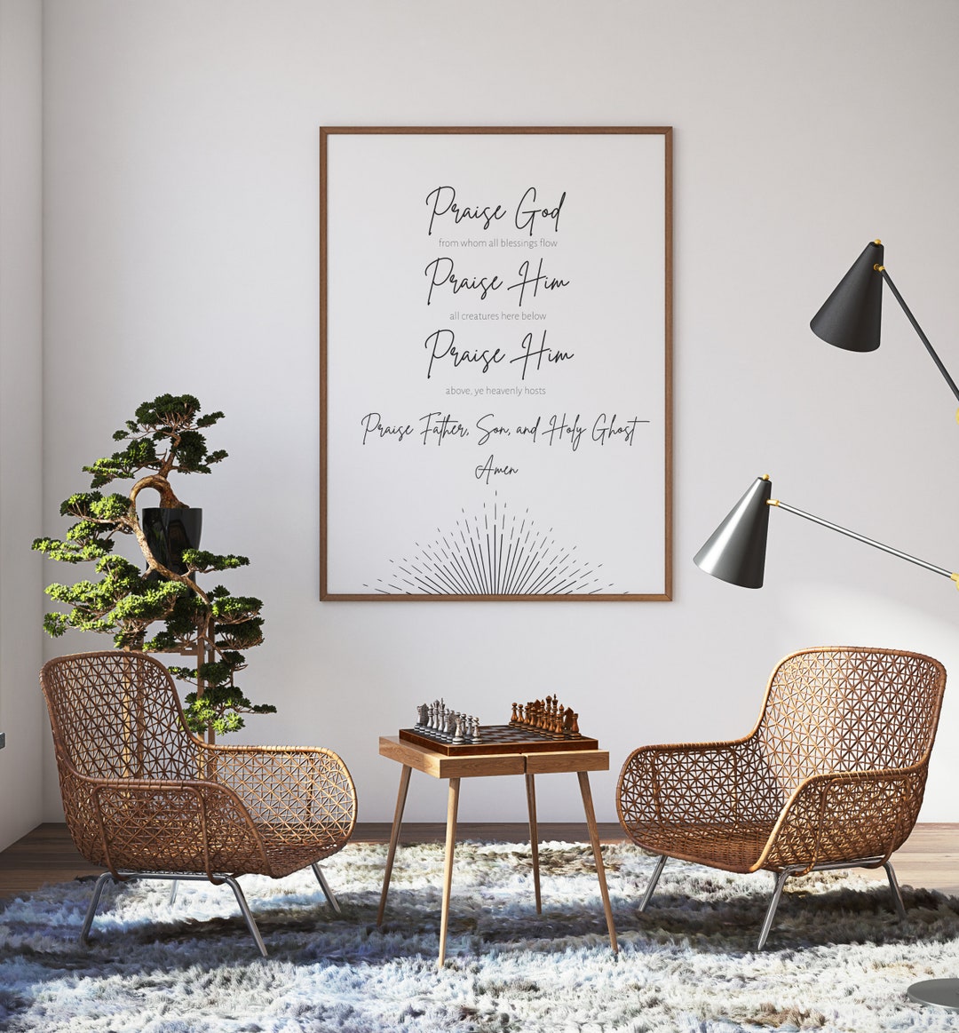 Doxology Print | Praise God Print | Scripture Art | Hymn Print | Bible ...