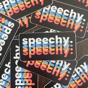 Speechy Vinyl Sticker | Speech and Debate | Speech Therapy | SLP ...