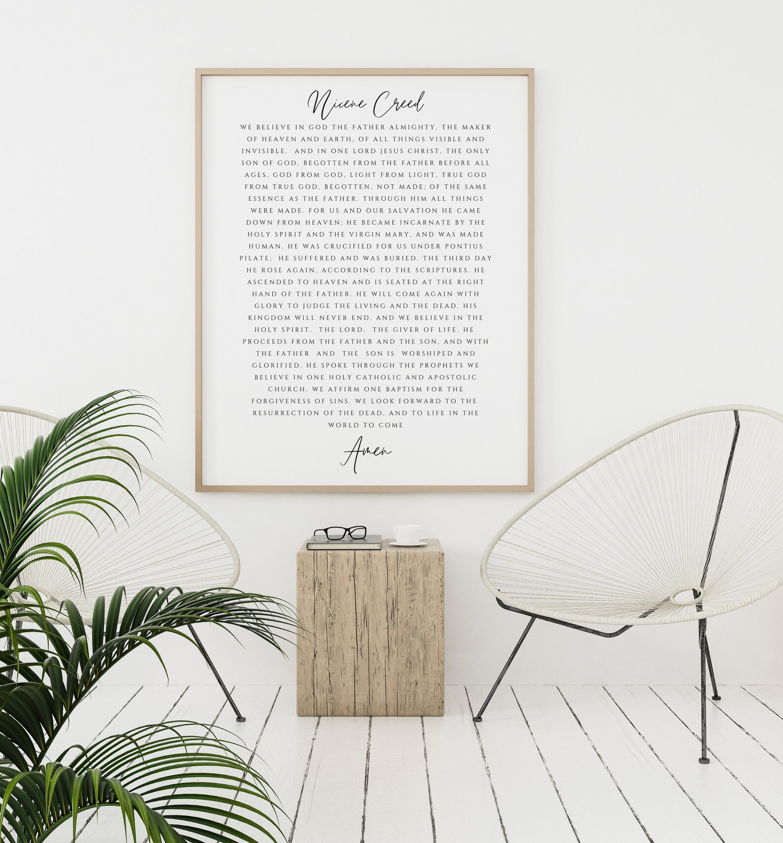 The Nicene Creed Print | Printable Wall Art | Dining Room Scripture ...