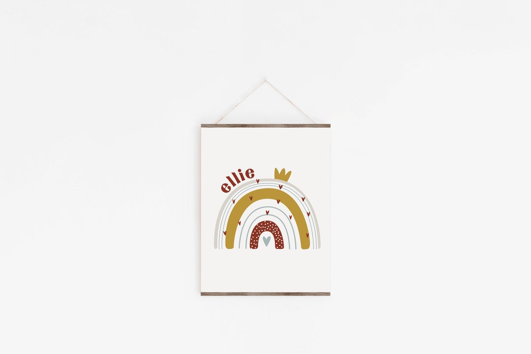 Custom Rainbow Name Sign, Little Girl's Room Rainbow Sign, Personalized ...