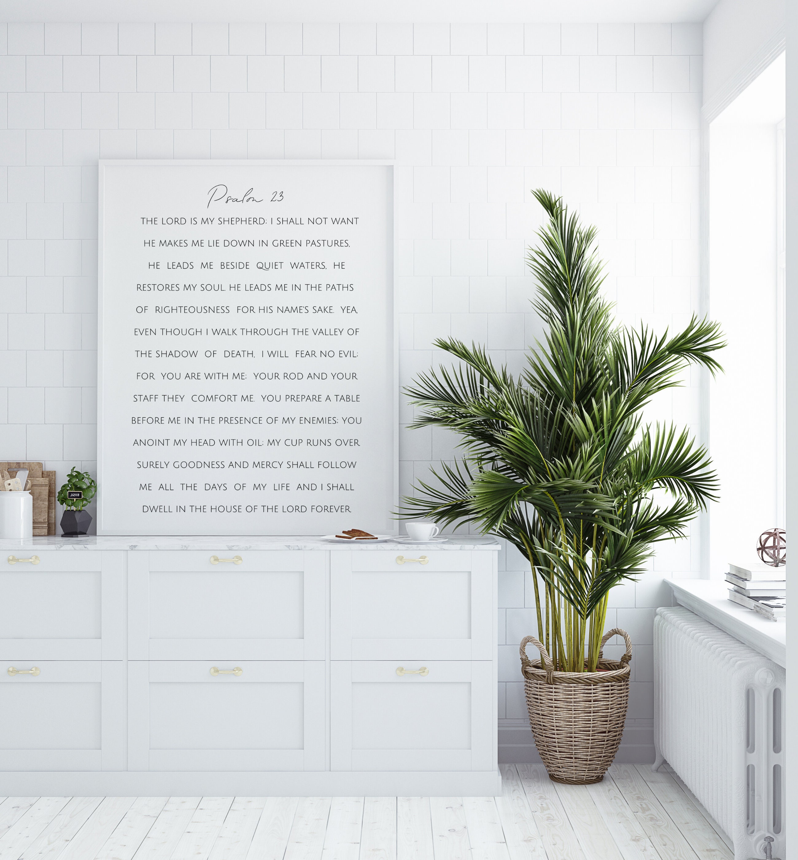 Psalm 23 Print Printable Bible Verse Art Print Bible Verse | Etsy