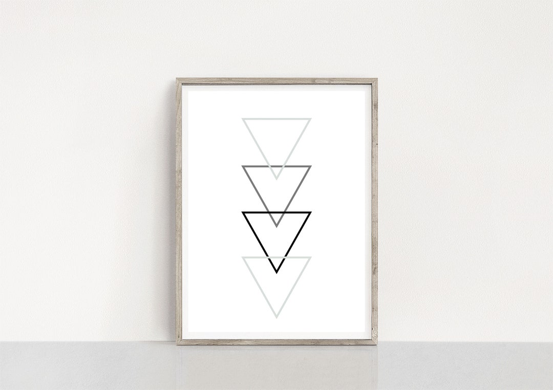 Triangle Art | Geometric Print | Printable Wall Art | Modern Wall Art ...