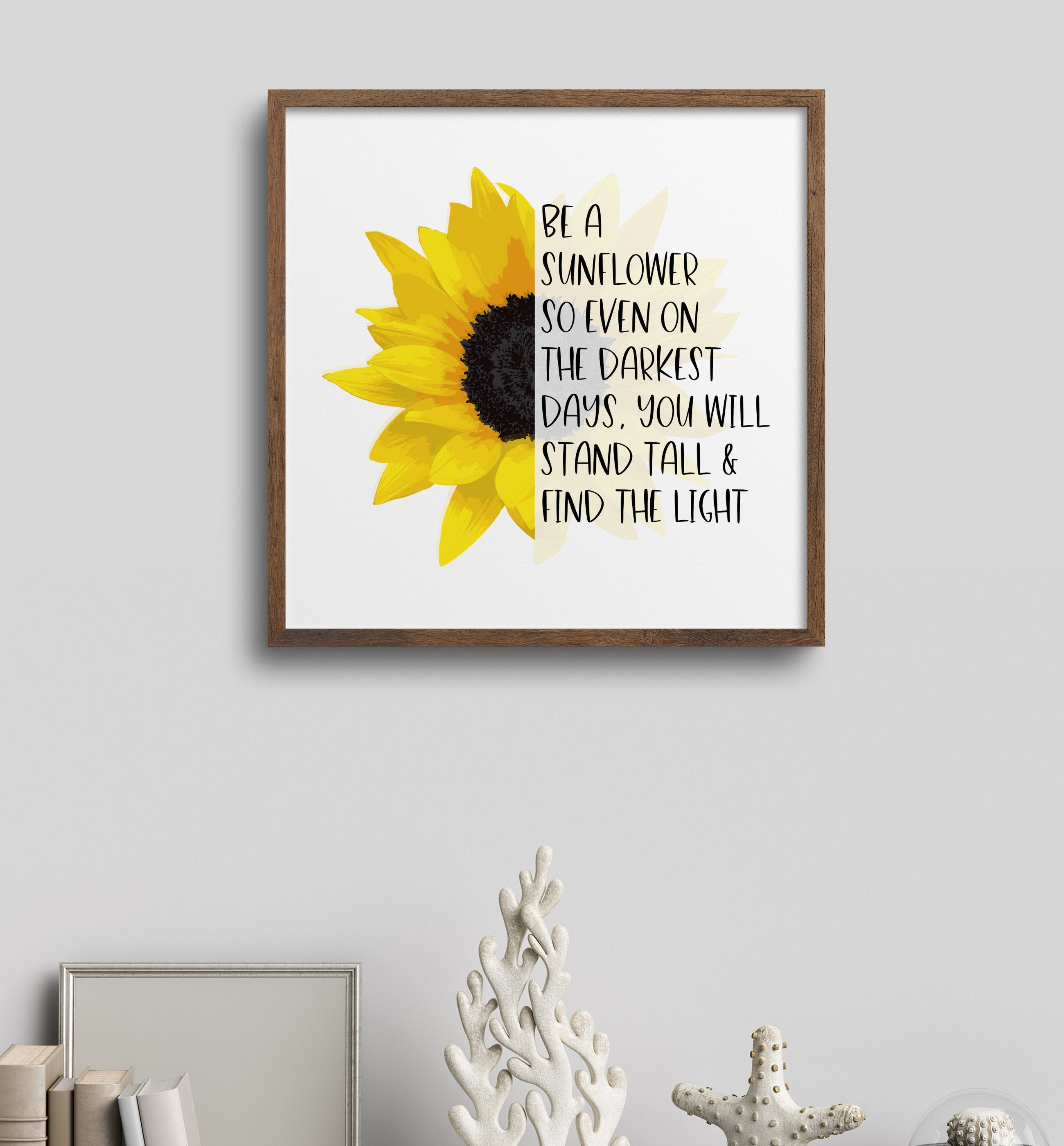 Be a Sunflower Sign Printable Wall Art Sunflower Decor | Etsy