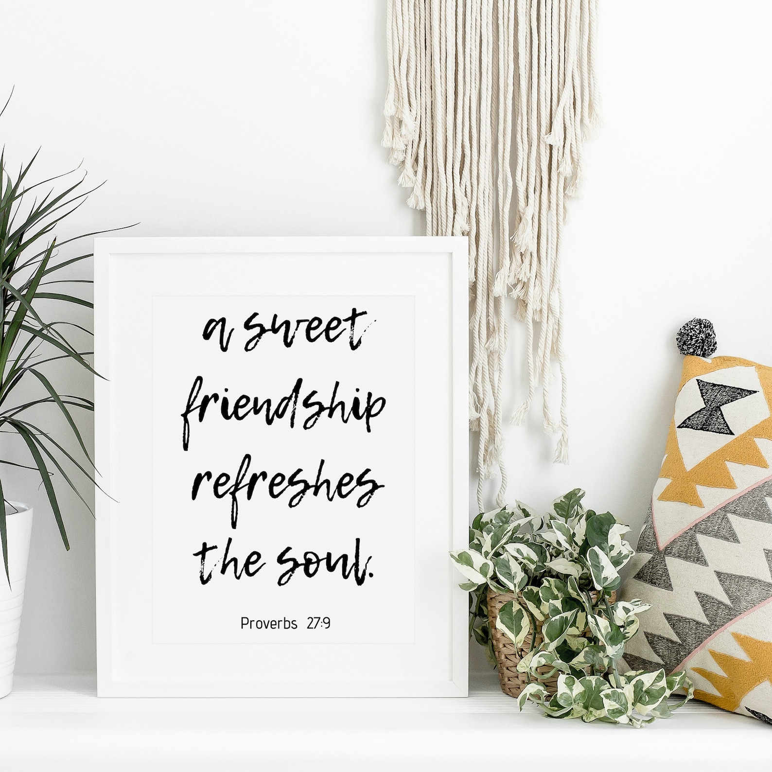 A Sweet Friendship Refreshes the Soul Bible Verses - Etsy