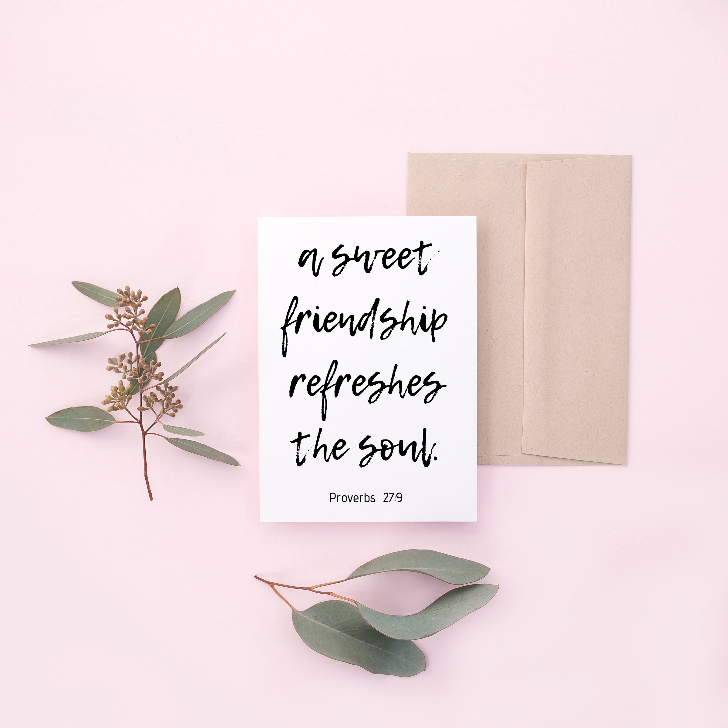 A Sweet Friendship Refreshes the Soul Print – Proverbs 27:9 Scripture ...