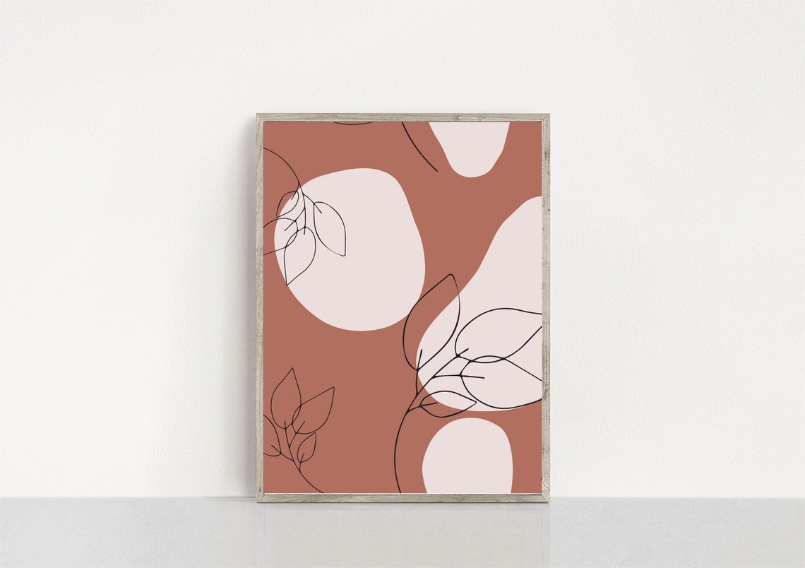 Abstract Botanical Art Print Printable Wall Art Random - Etsy