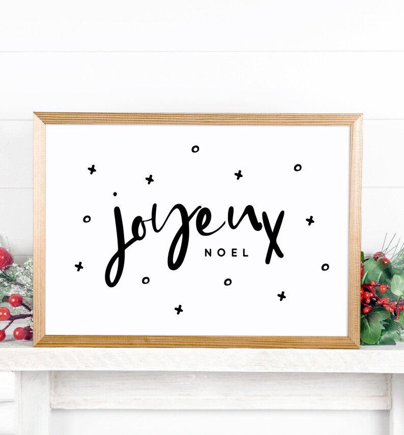 Joyeux Noel Sign Christmas Wall Decor Merry Chirstmas Sign - Etsy