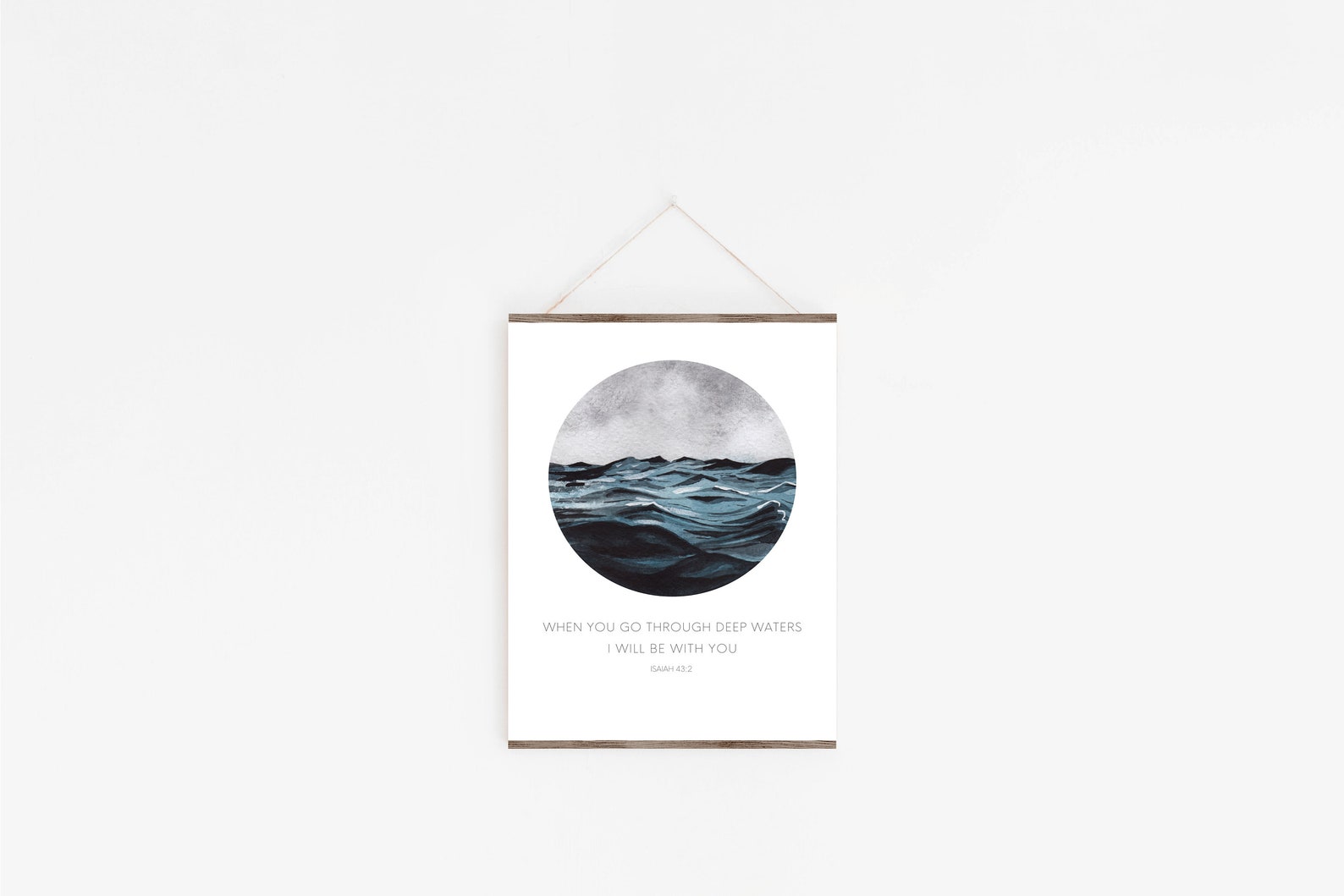 When You Go Through Deep Waters Scripture Wall Art Bible - Etsy