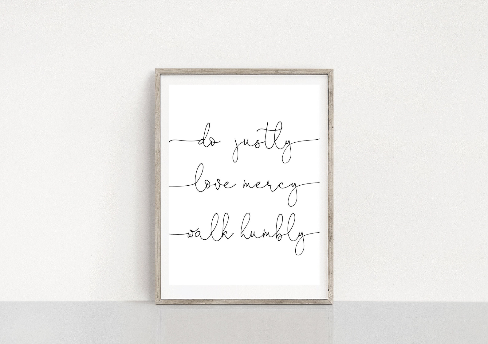 Do Justly Love Mercy Walk Humbly Print Micah 6:8 Print | Etsy