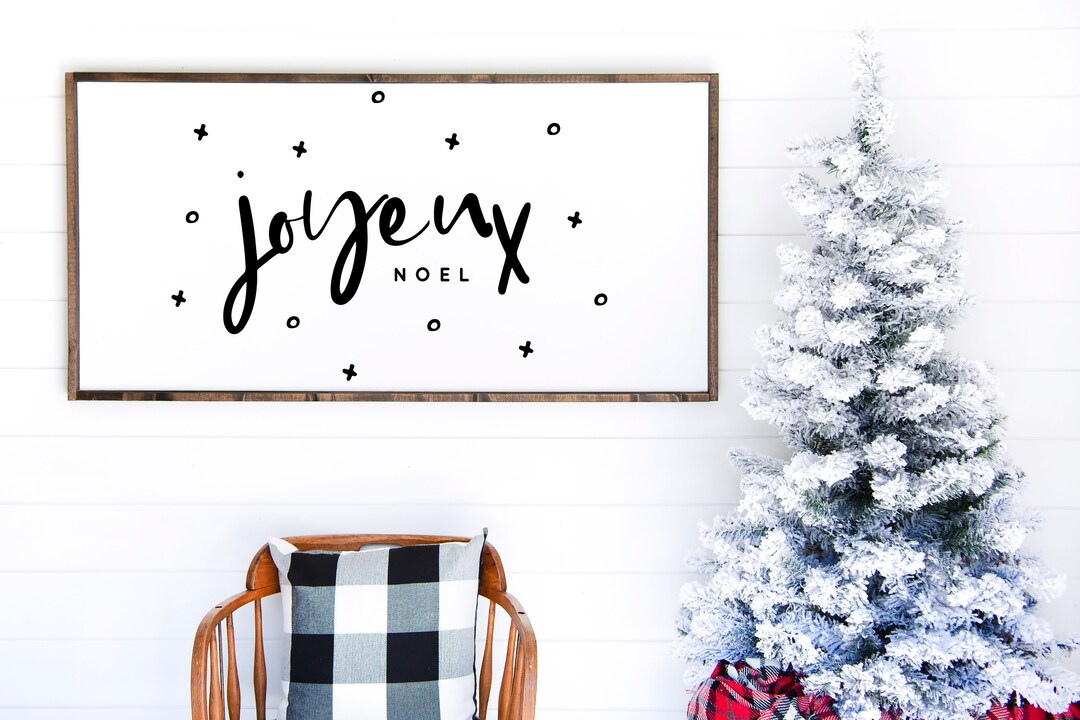 Joyeux Noel Sign Christmas Wall Decor Merry Chirstmas Sign Holiday Sign ...