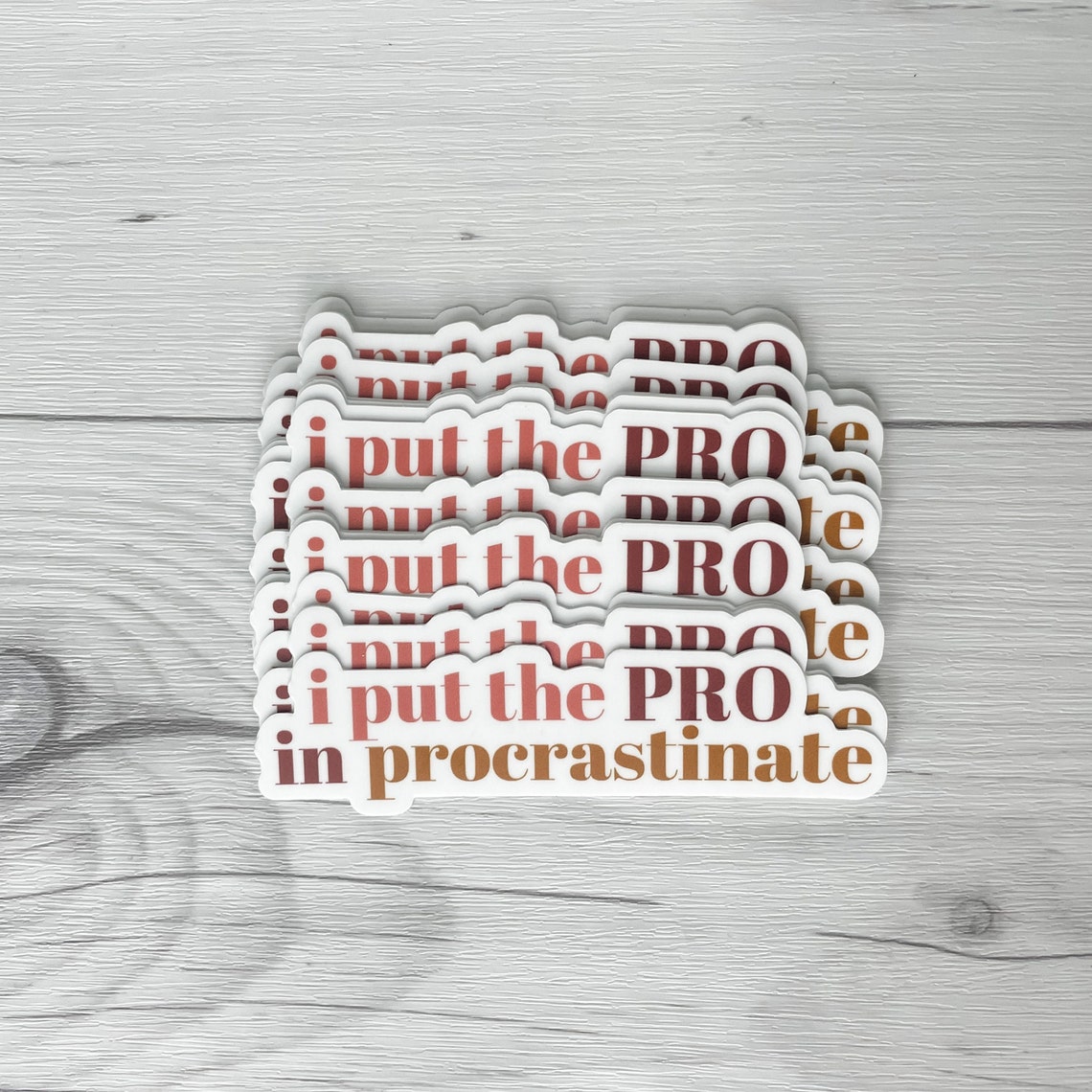 I Put the Pro in Procrastinate Sticker | Vinyl Waterproof Sticker ...