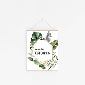 Never Stop Exploring Print | Explore | Nursery Wall Art | Digital Print ...