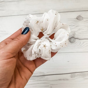 Star Scrunchies | Gold Star Scrunchie | Chiffon Scrunchie | Star ...