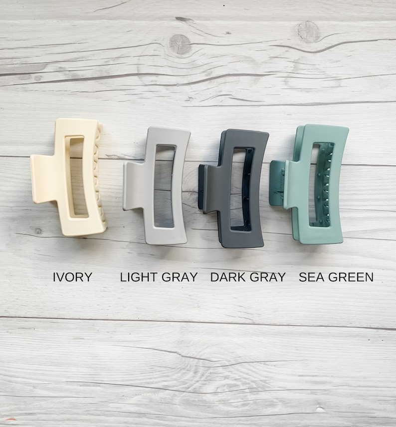 Matte Hair Claws Rectangle Hair Claw Clips for Thick Hair | Etsy