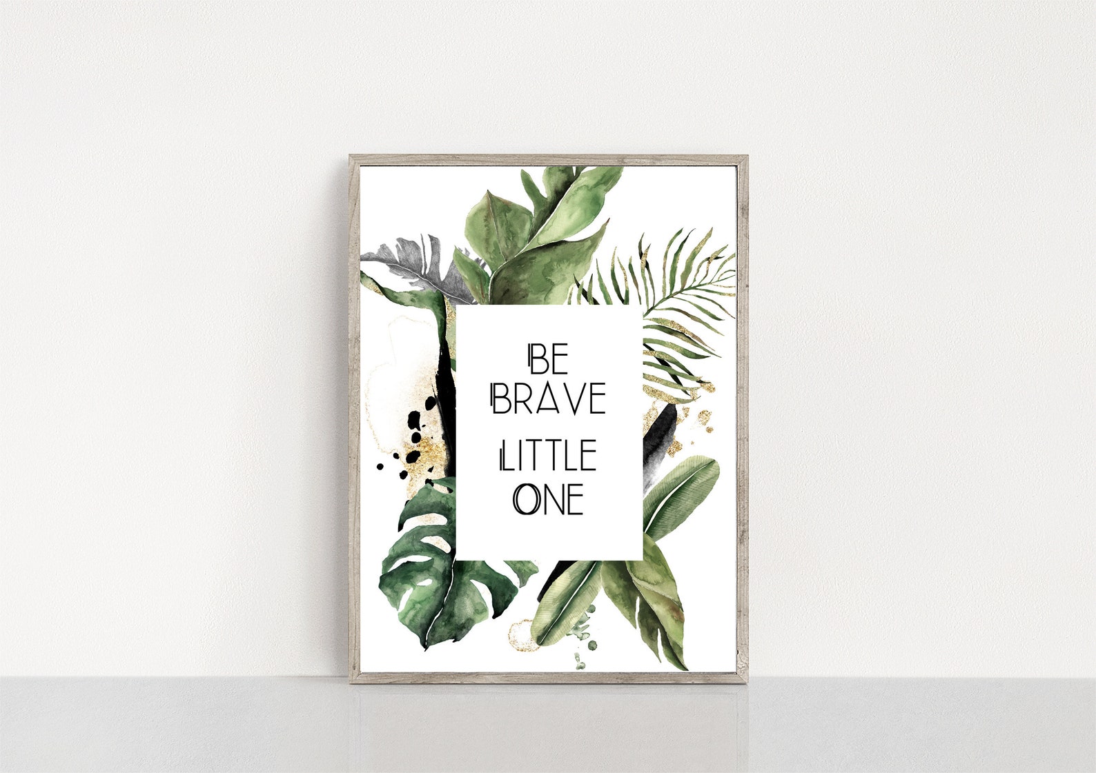 Be Brave Little One Printable Art Tropical Kids Room Decor | Etsy