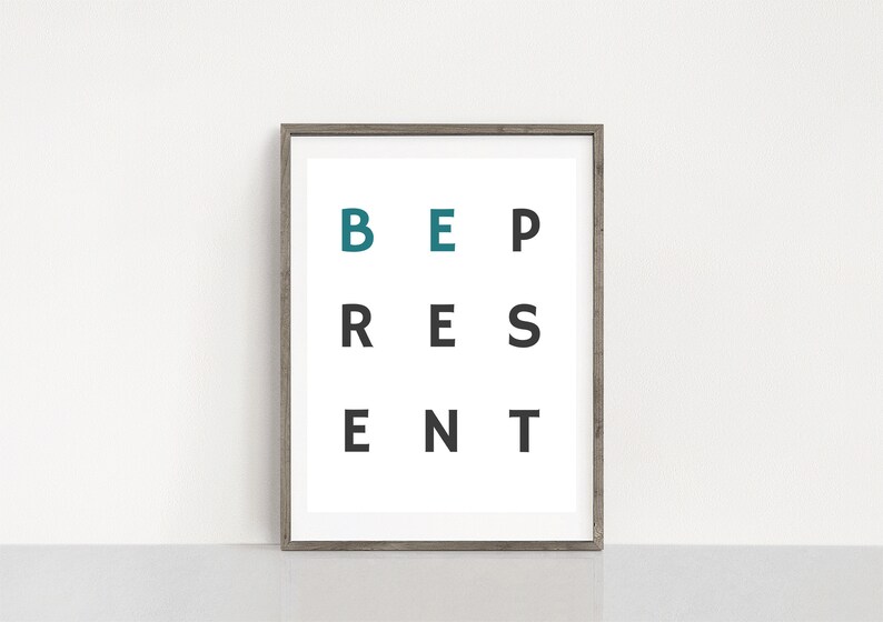 Be Present Print Be Present Art Typography Poster - Etsy
