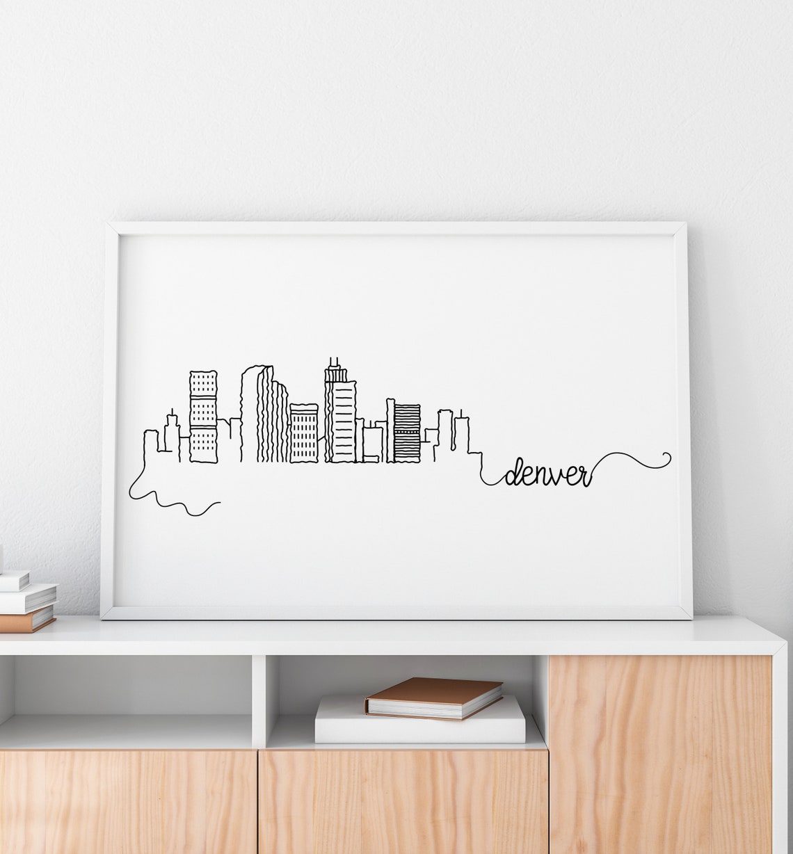 Denver Skyline Printable Poster City Skyline Art Denver - Etsy