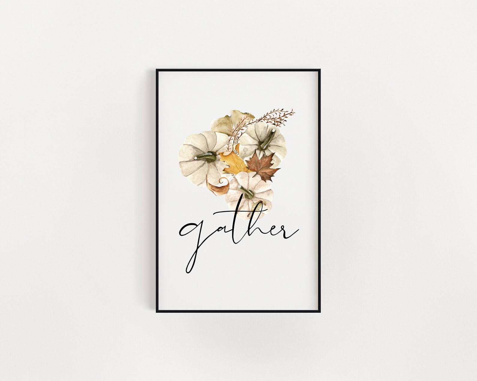 Gather Print Gather Fall Print Fall Wall Decor Farmhouse | Etsy