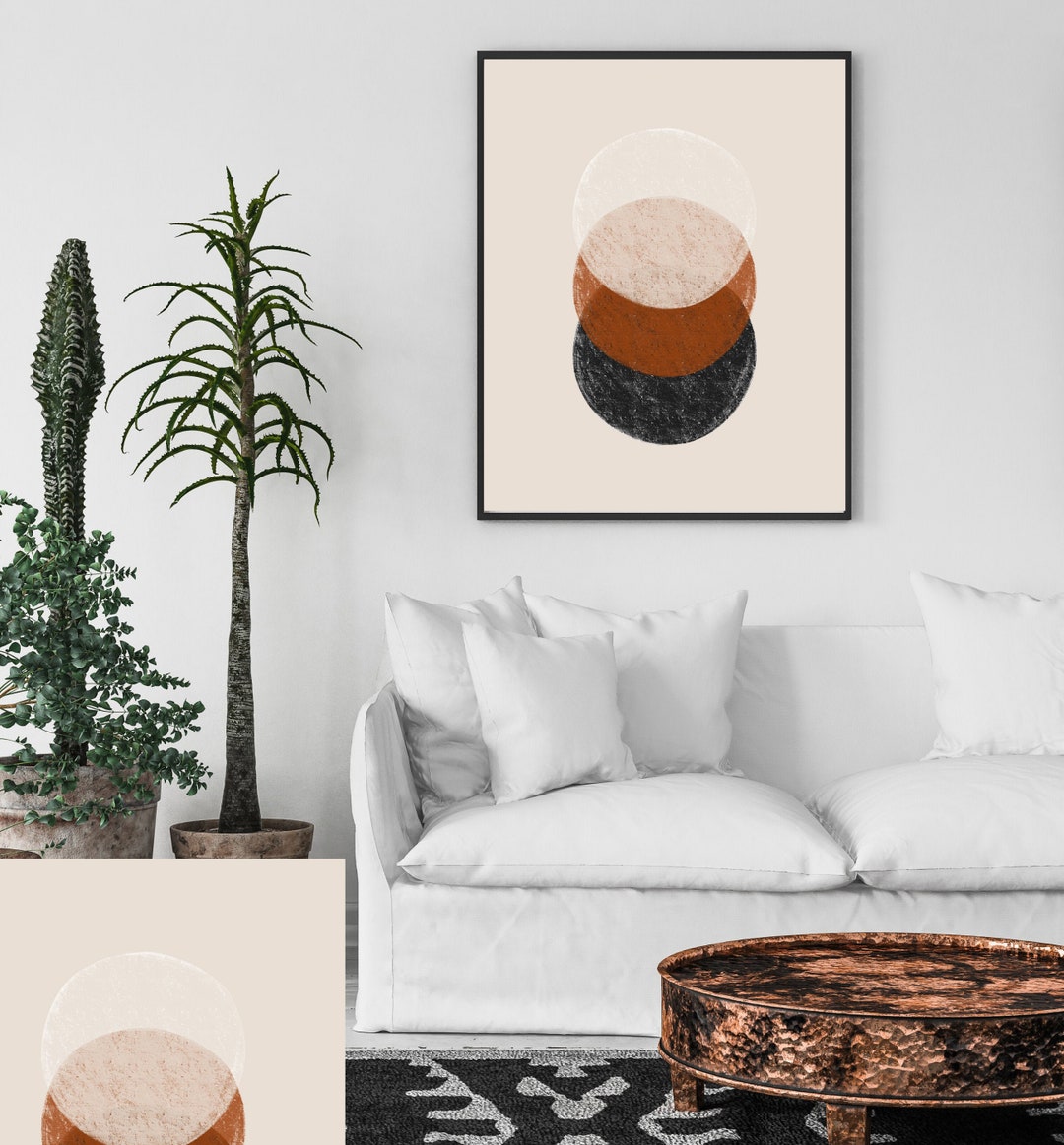Abstract Circles Print | Printable Wall Art | Minimalist Geometric ...