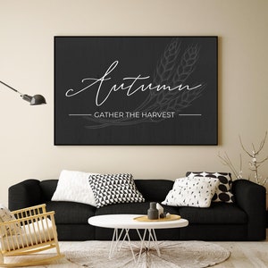 Autumn Gather the Harvest Print | Autumn Sign | Fall Prints | Farmhouse ...