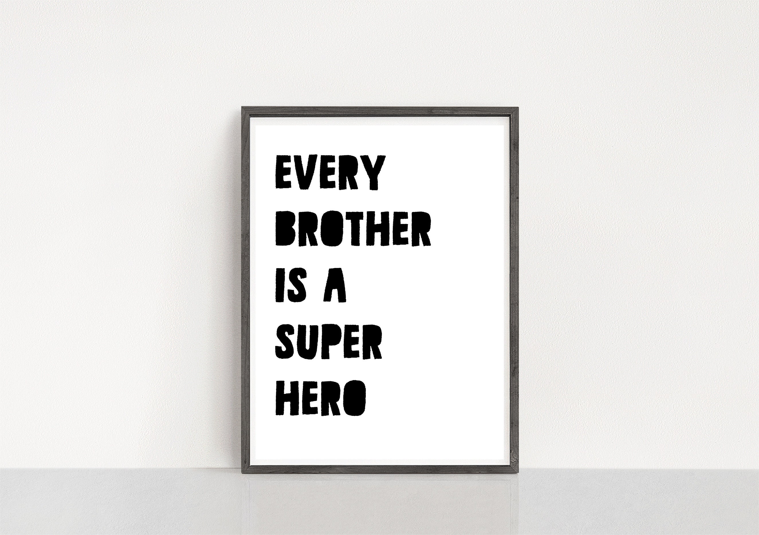 Superhero Poster Print Every Brother is A Superhero Boys | Etsy
