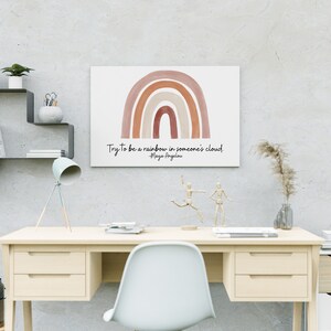 Be A Rainbow in Someone Else's Cloud | Maya Angelou Quote | Printable ...