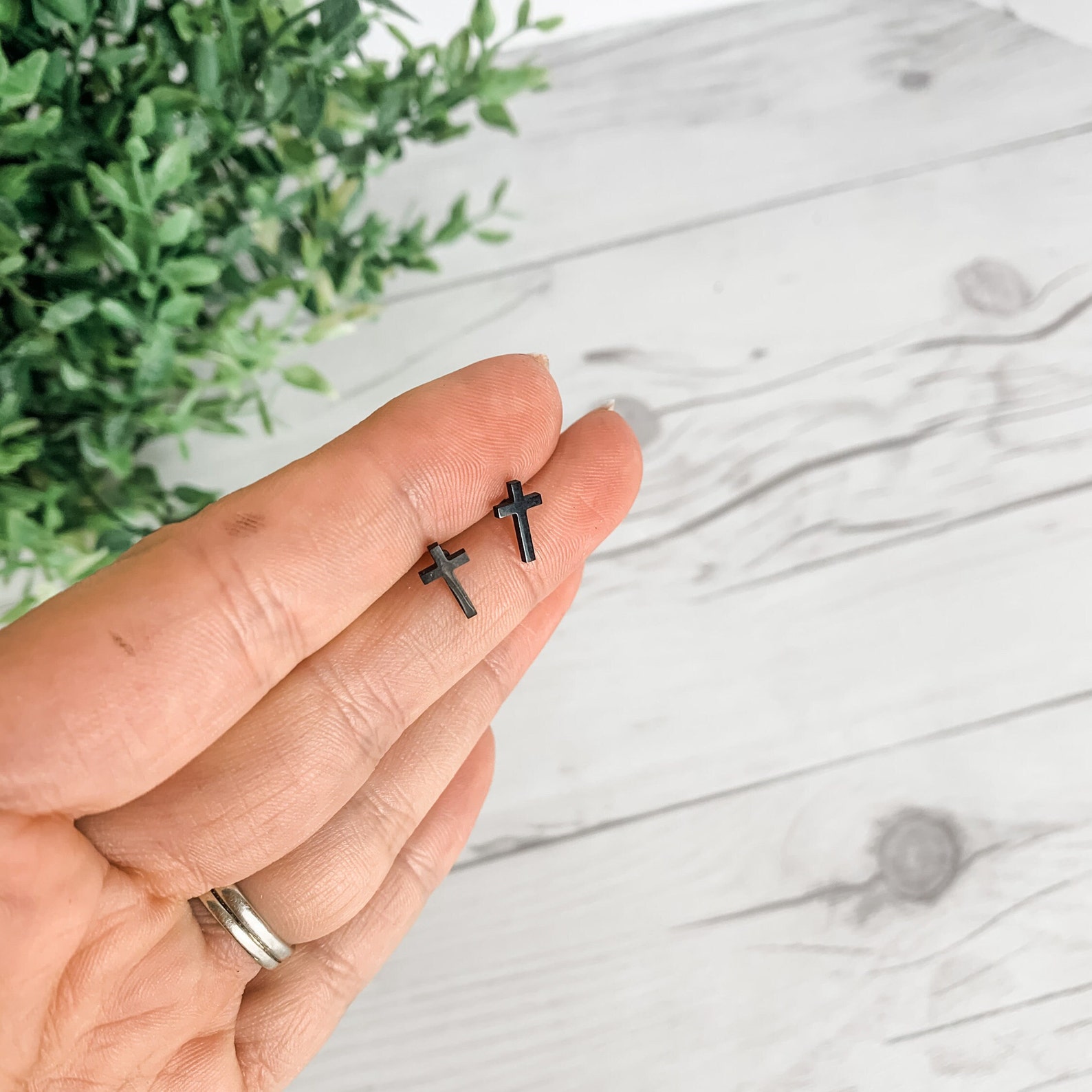 Black Cross Stud Earrings Tiny Cross Stud Earrings Gold Cross Stud Earrings Dainty Cross ...