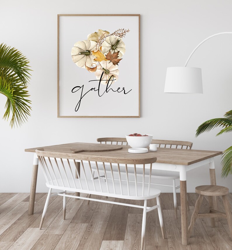 Gather Print Gather Fall Print Fall Wall Decor Farmhouse | Etsy